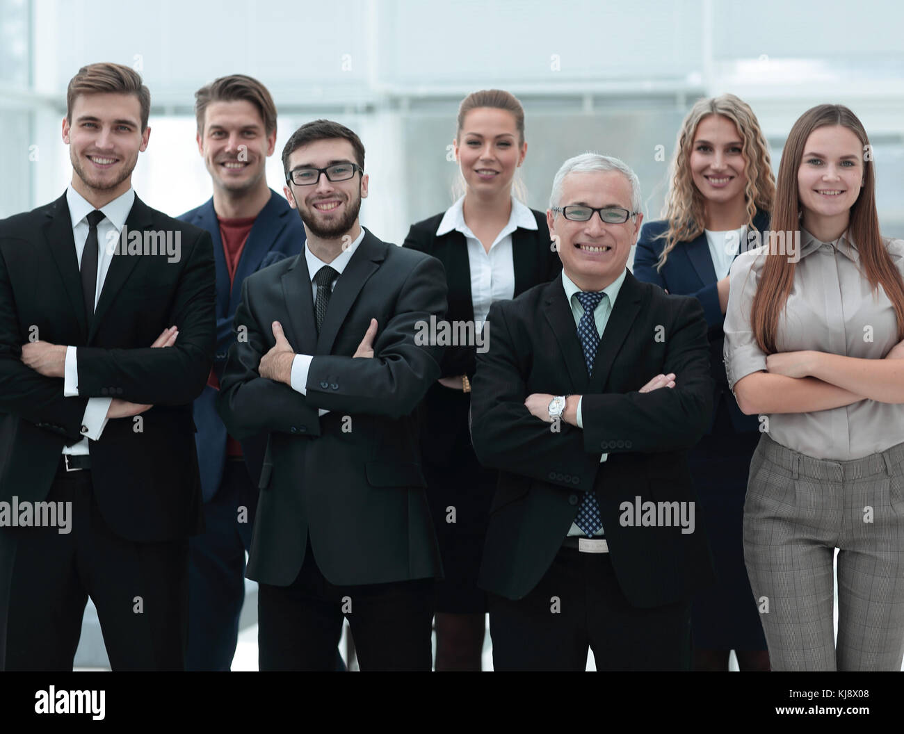 closeup portrait of a leading business team Stock Photo - Alamy