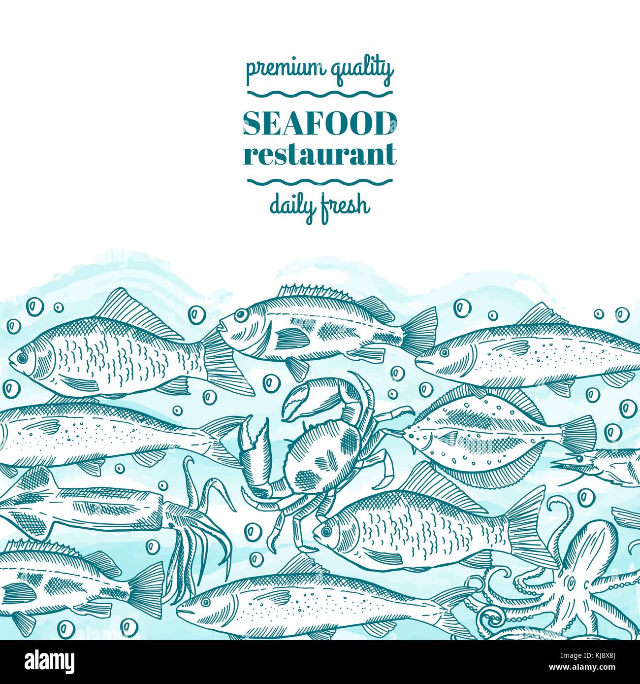 seafood design. Form style Stock Vector Image & Art - Alamy