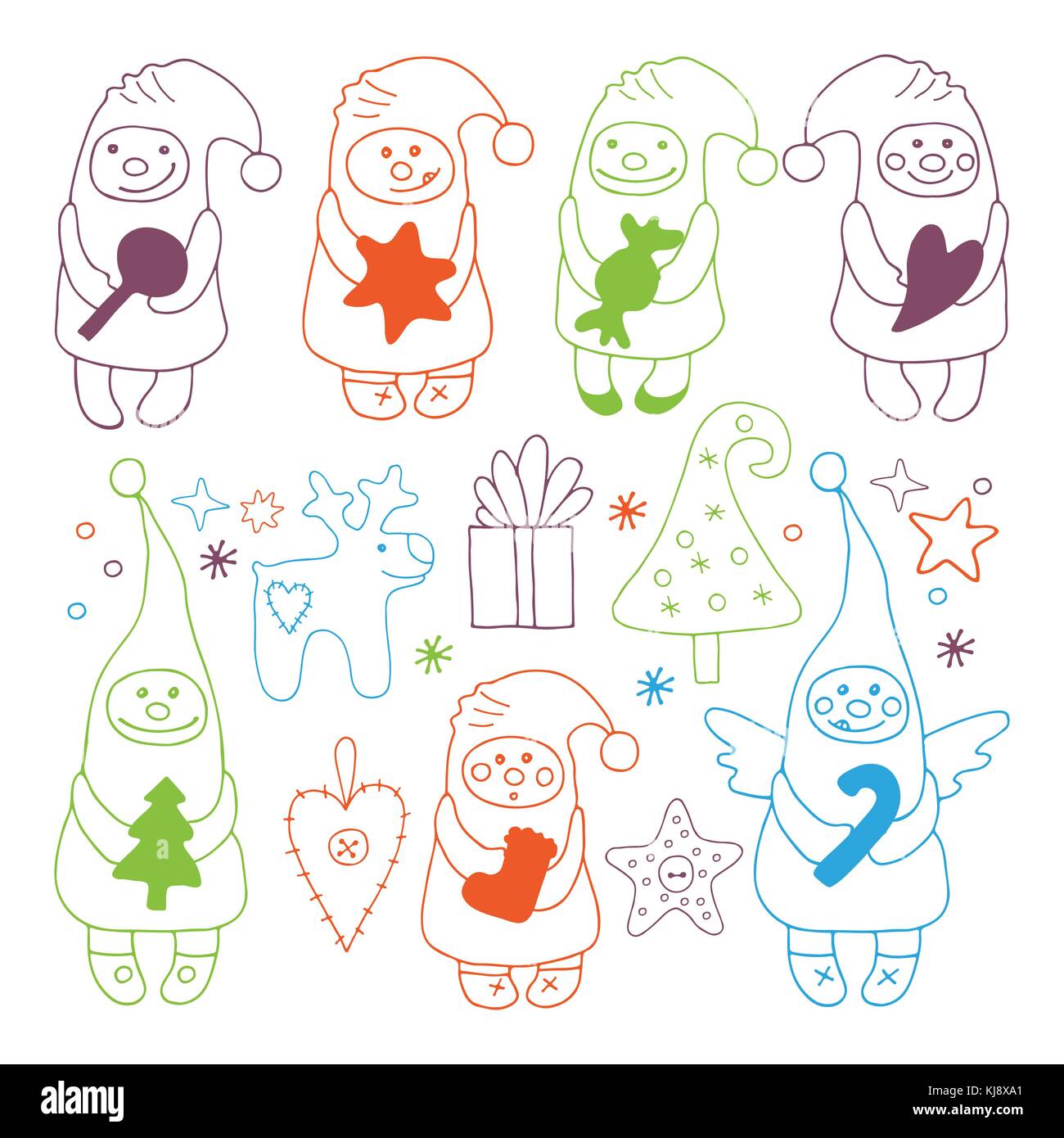 New year background gnome Stock Vector Images - Alamy