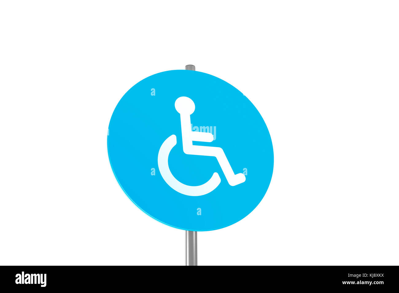 View of disabled wheel chair person sign for handicap parking area ...