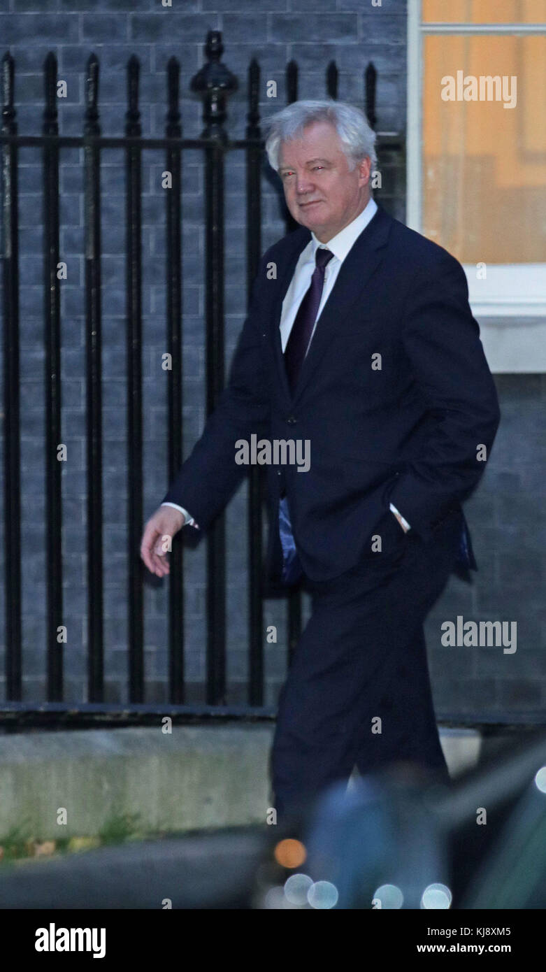 Brexit Secretary David Davis arriving in Downing Street, London, for a ...