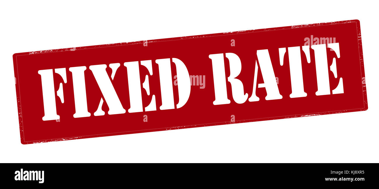 Stamp with text fixed rate inside, vector illustration Stock Photo - Alamy