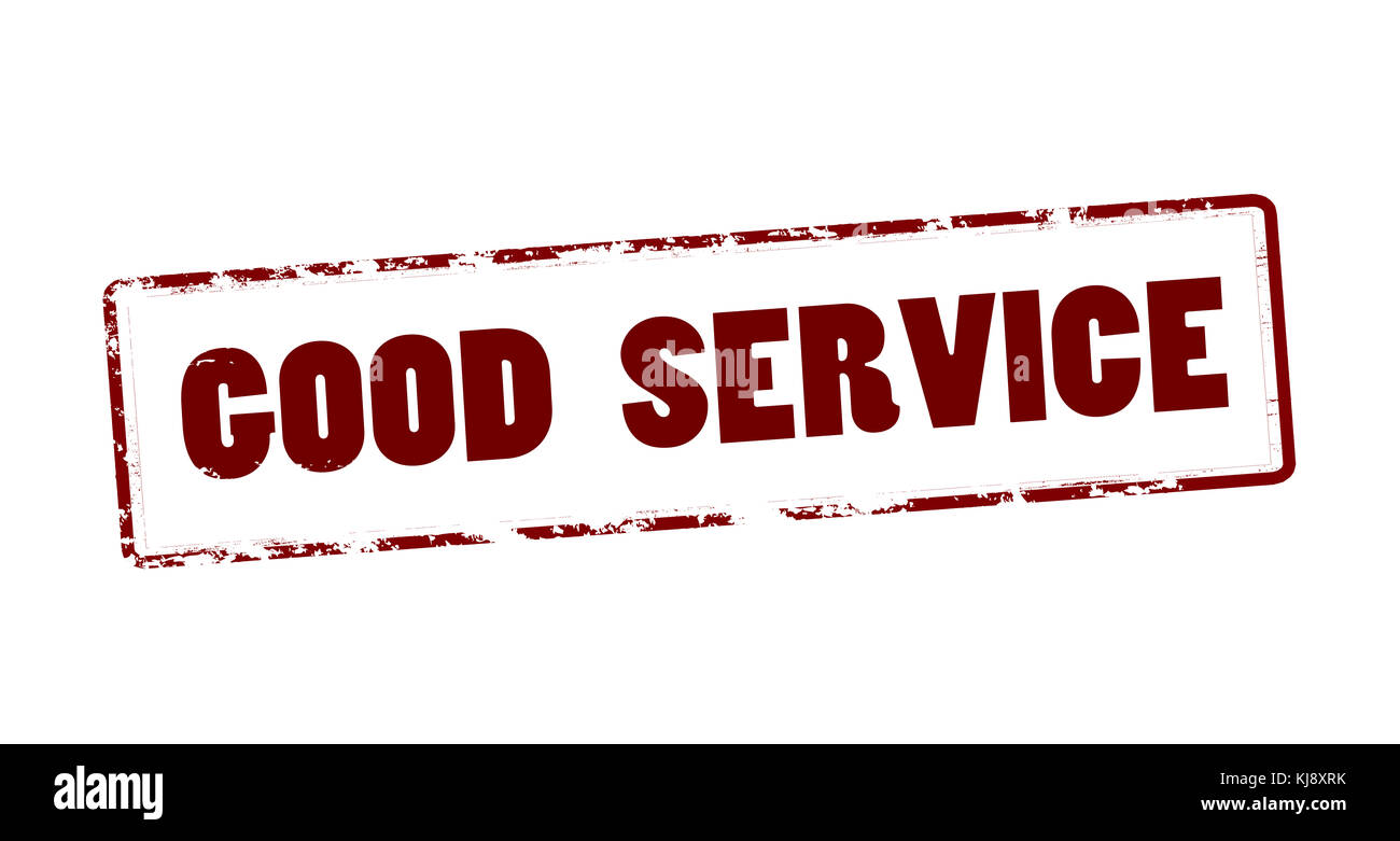 Stamp with text good service inside, vector illustration Stock Photo ...