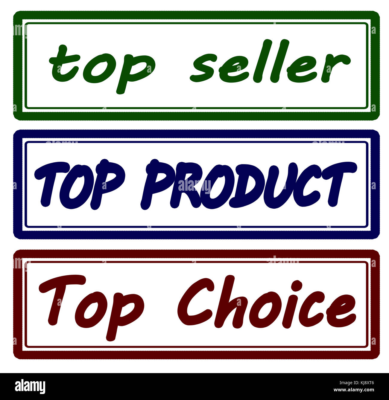 Set of stamps with different text inside, vector illustration Stock ...