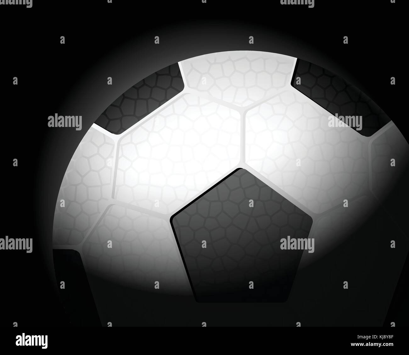 soccer ball on black background. Vector illustration Stock Vector Image ...