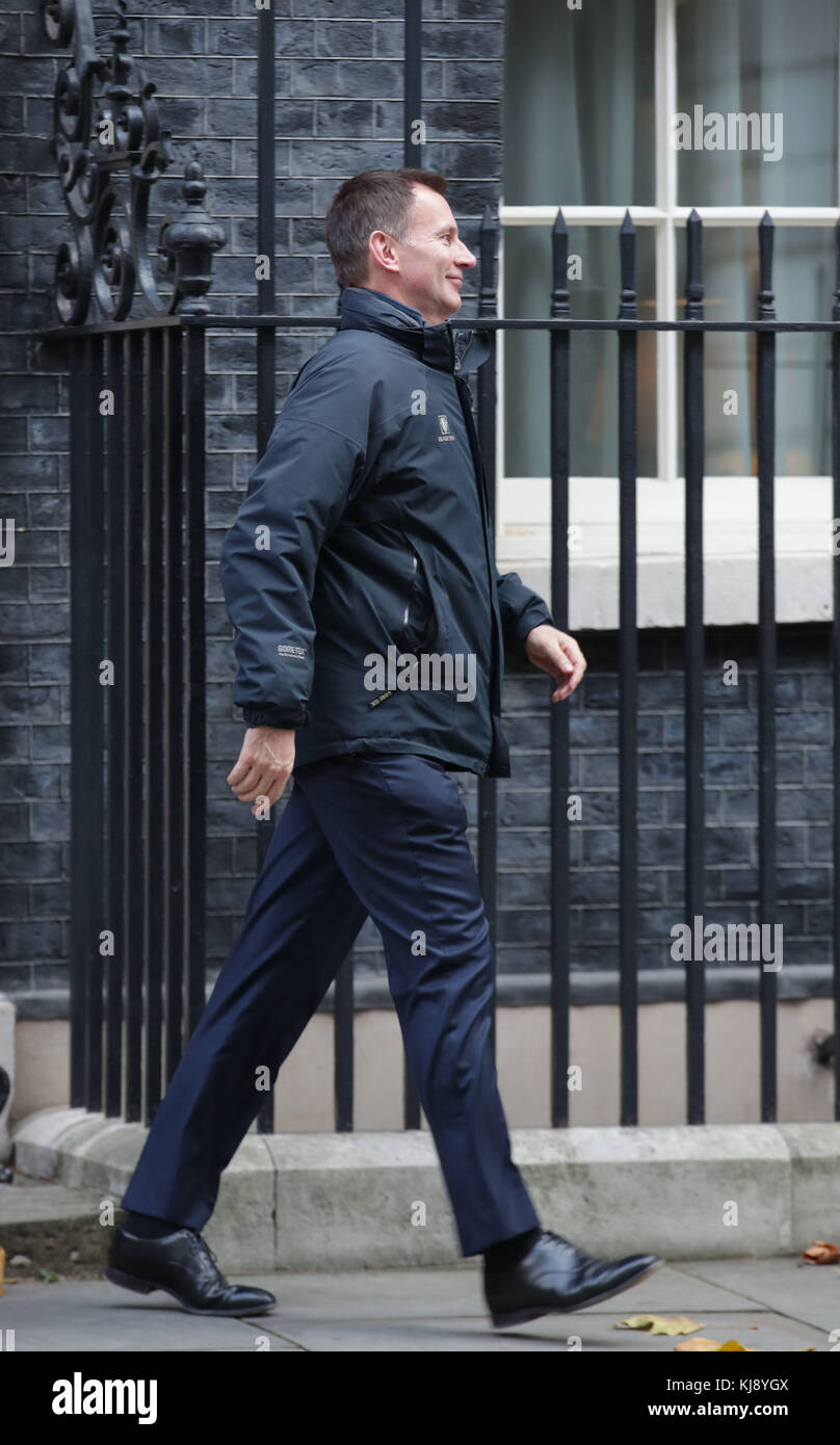 Health Secretary Jeremy Hunt leaving Downing Street, London, after a ...