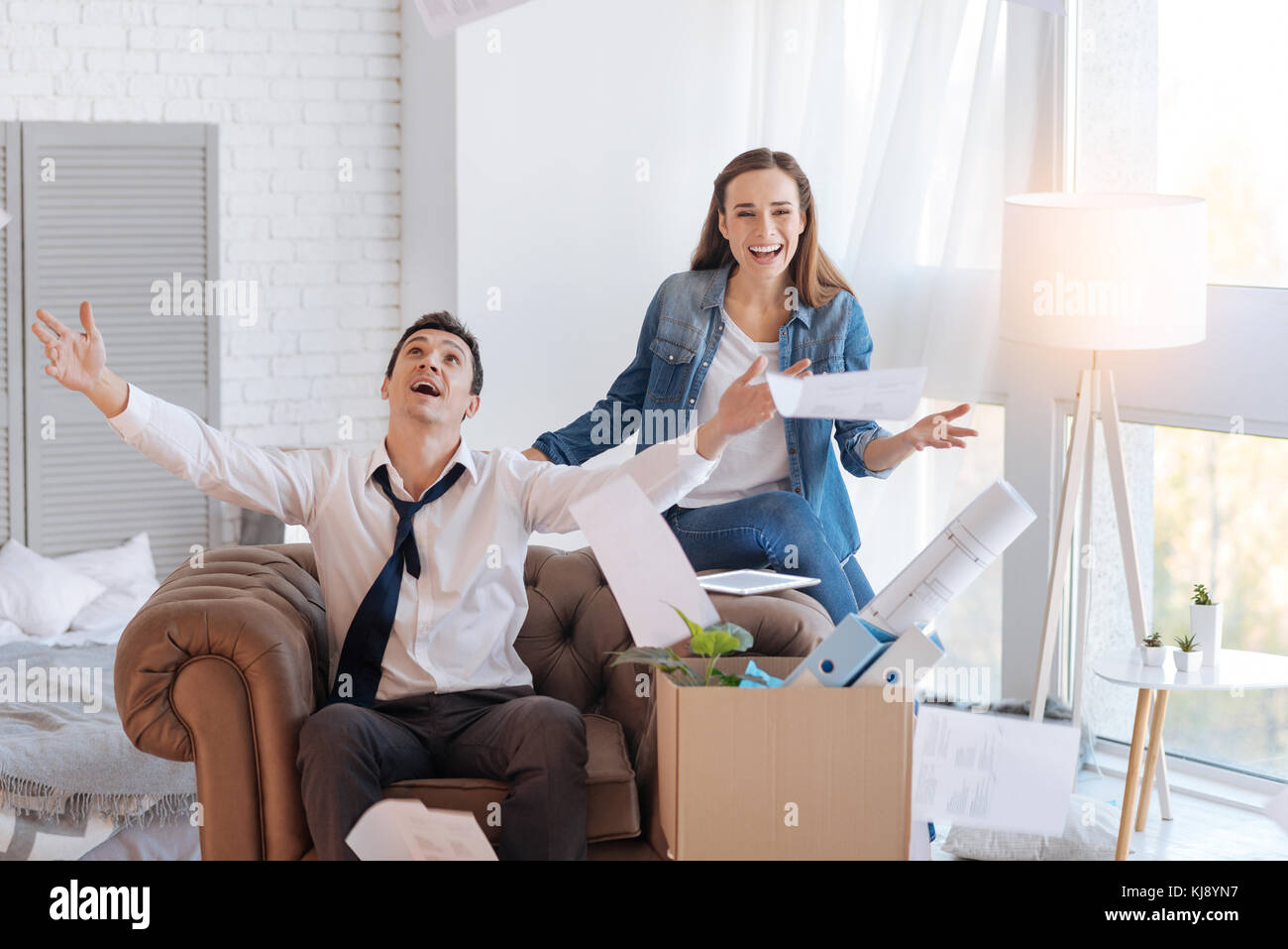 Throwing documents hi-res stock photography and images - Alamy