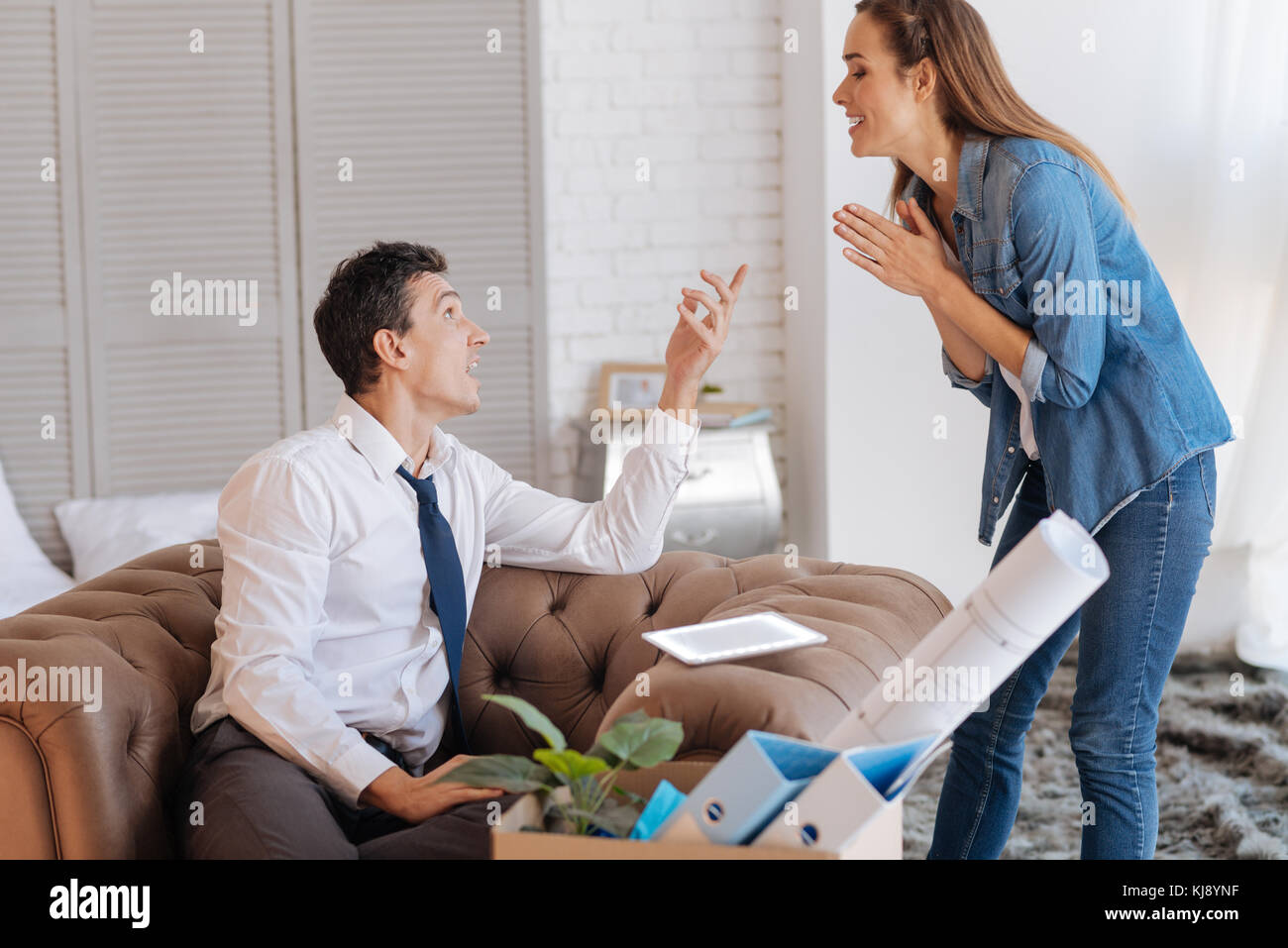 Emotional excited hi-res stock photography and images - Alamy