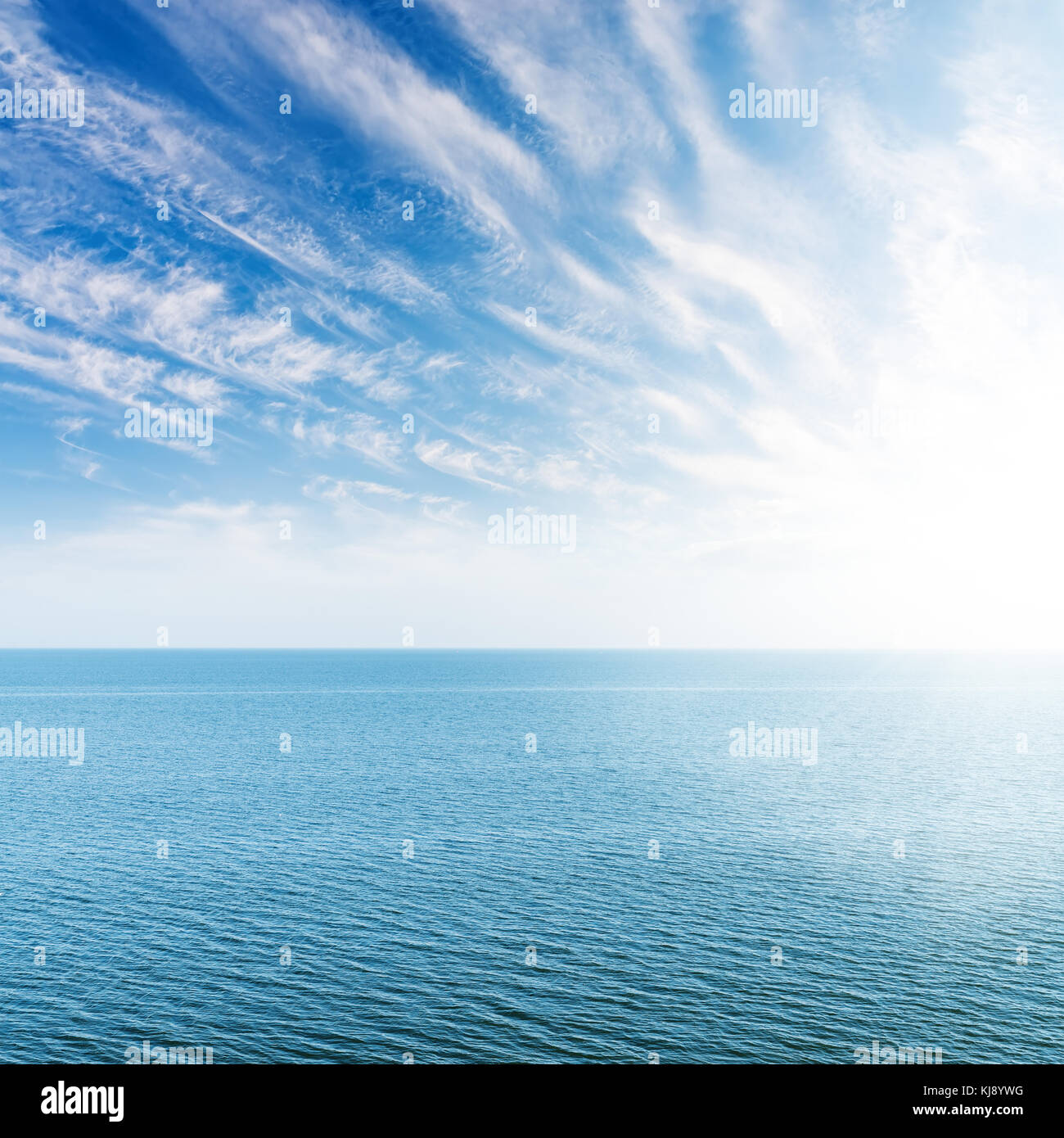 blue sea and clouds in sunset Stock Photo - Alamy
