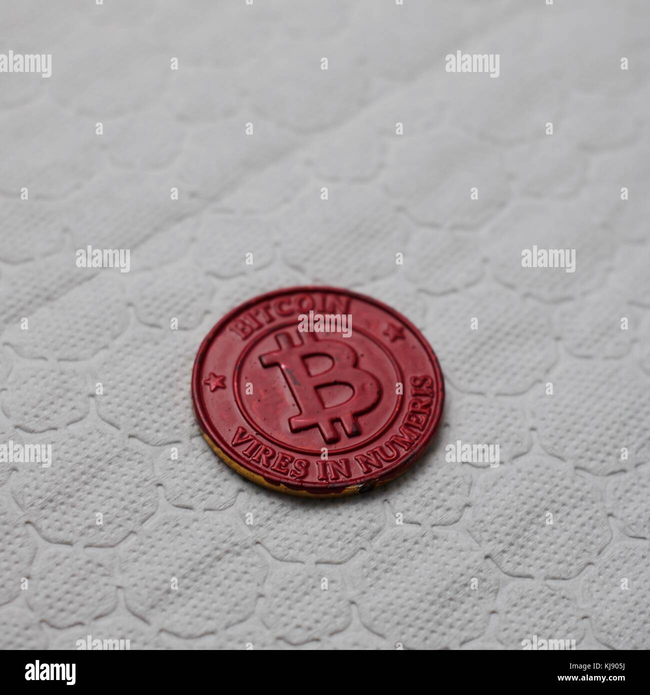 Crypto currency physical bitcoin coin. Bitcoin tokens digital money ...