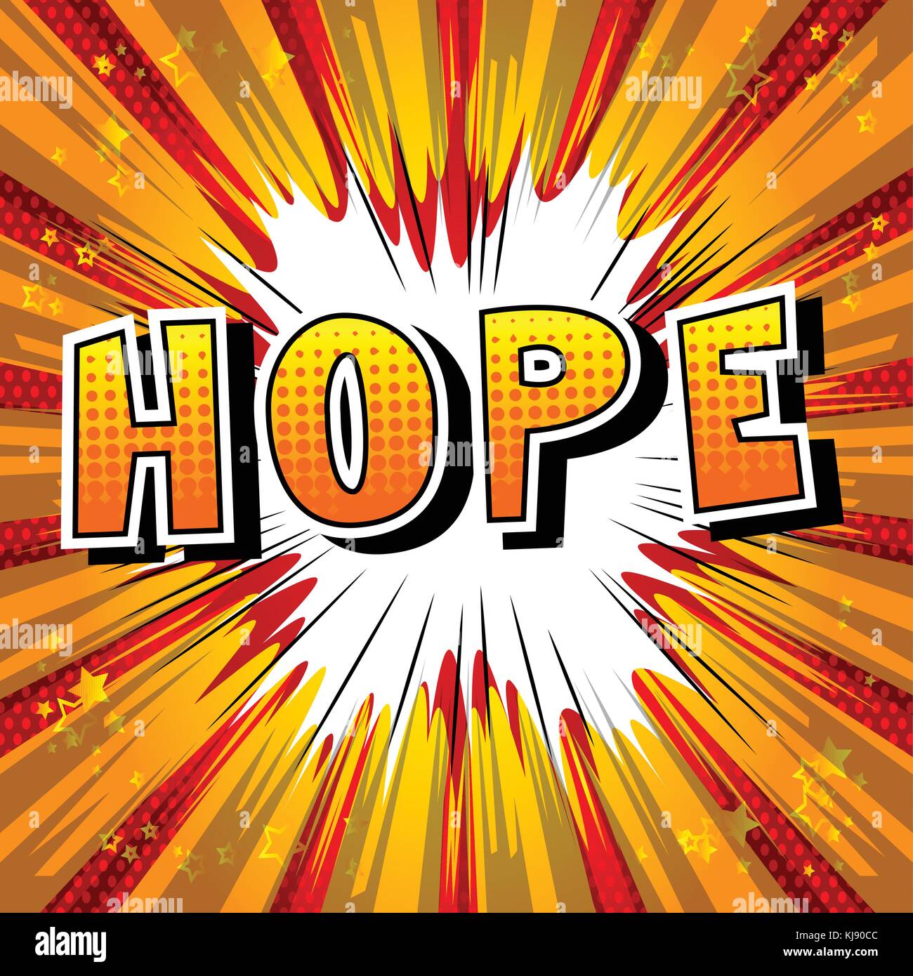 Hope - Comic book style word on abstract background Stock Vector Image ...