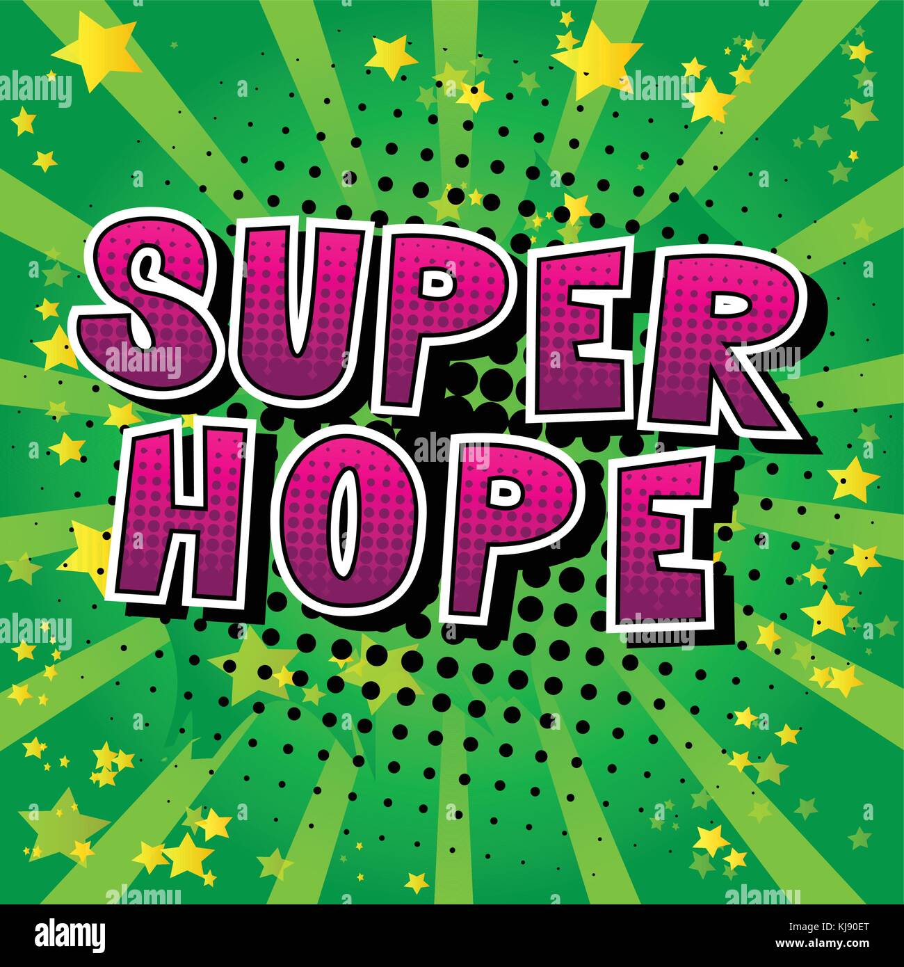 Super Hope - Comic book style word on abstract background Stock Vector ...