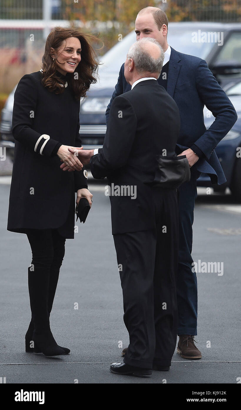 The Duke and Duchess of Cambridge are greeted by Lord-Lieutenant of the ...