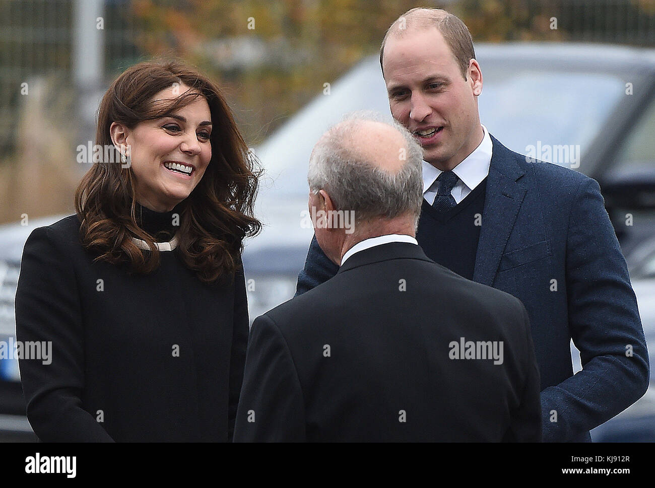 The Duke and Duchess of Cambridge are greeted by Lord-Lieutenant of the ...