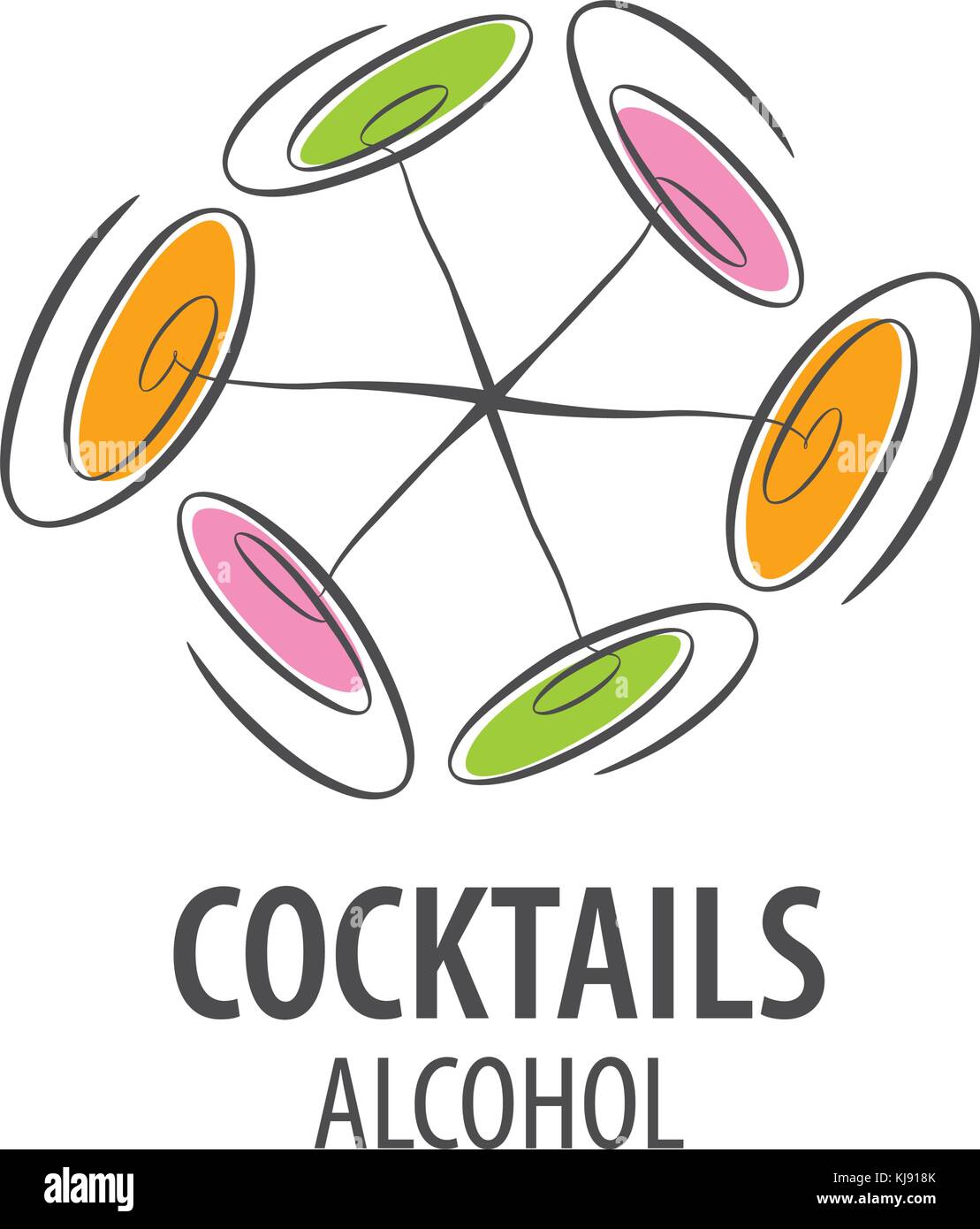 Cocktail drink flower Stock Vector Images - Alamy
