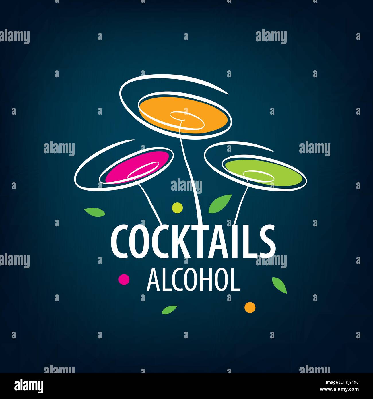 Cocktail with petals Stock Vector Images - Alamy