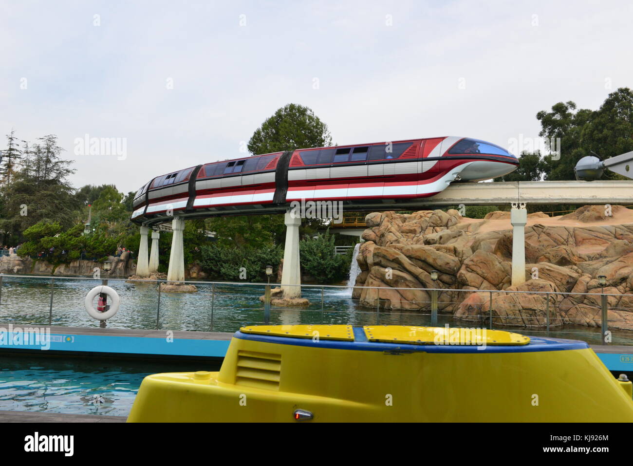Monorail at Disneyland Stock Photo - Alamy
