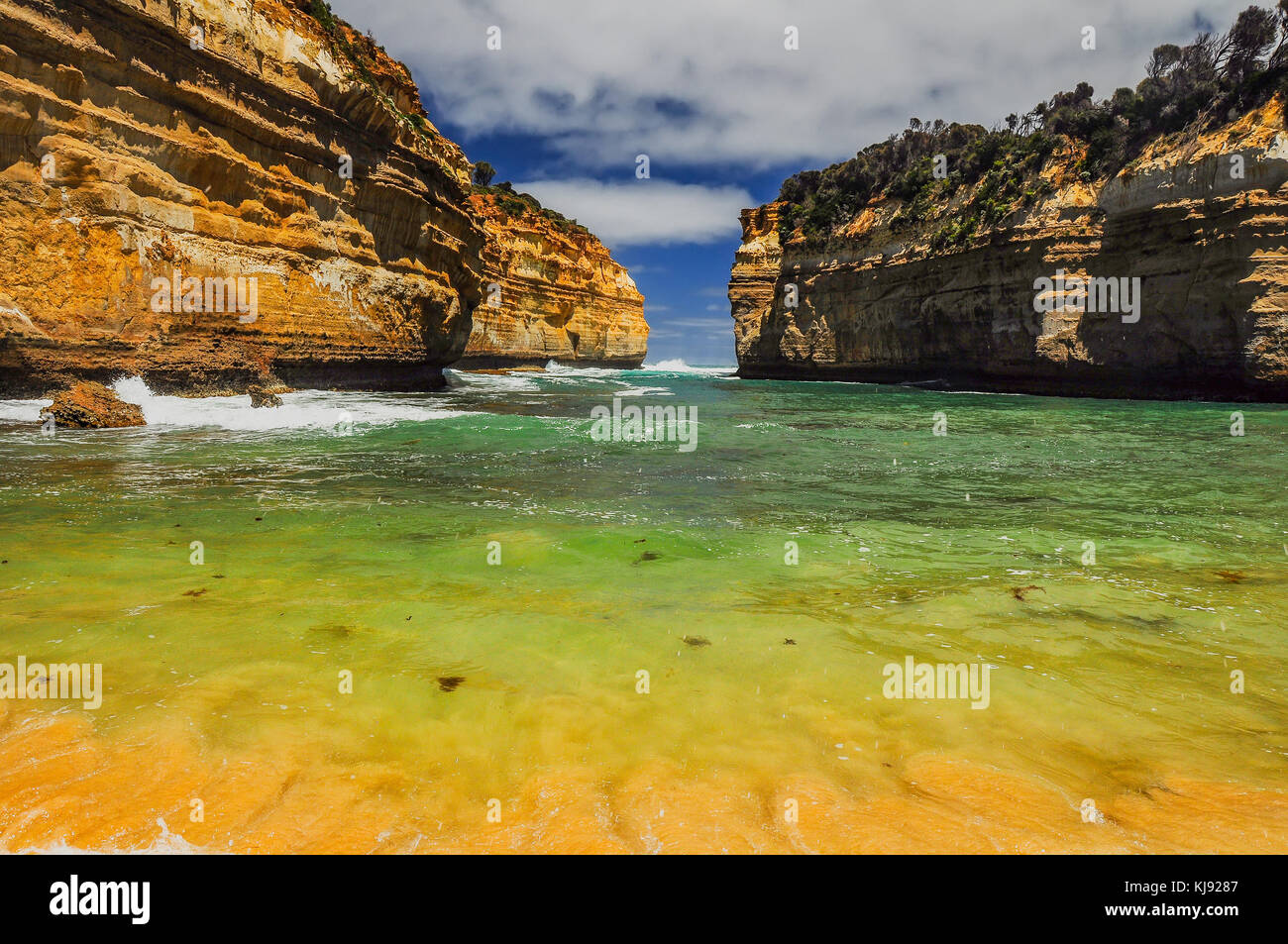 Gorge Loch ARD on the Australian Pacific coast. The wreck of the ship ...