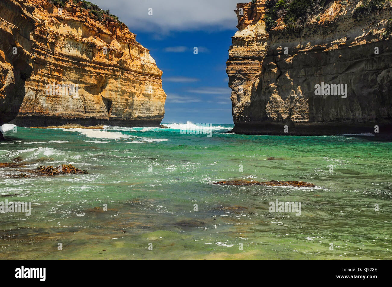 Gorge Loch ARD on the Australian Pacific coast. The wreck of the ship ...