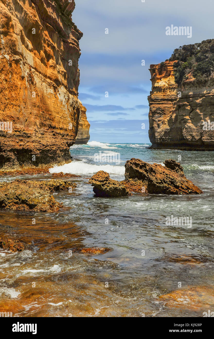 Gorge Loch ARD on the Australian Pacific coast. The wreck of the ship ...