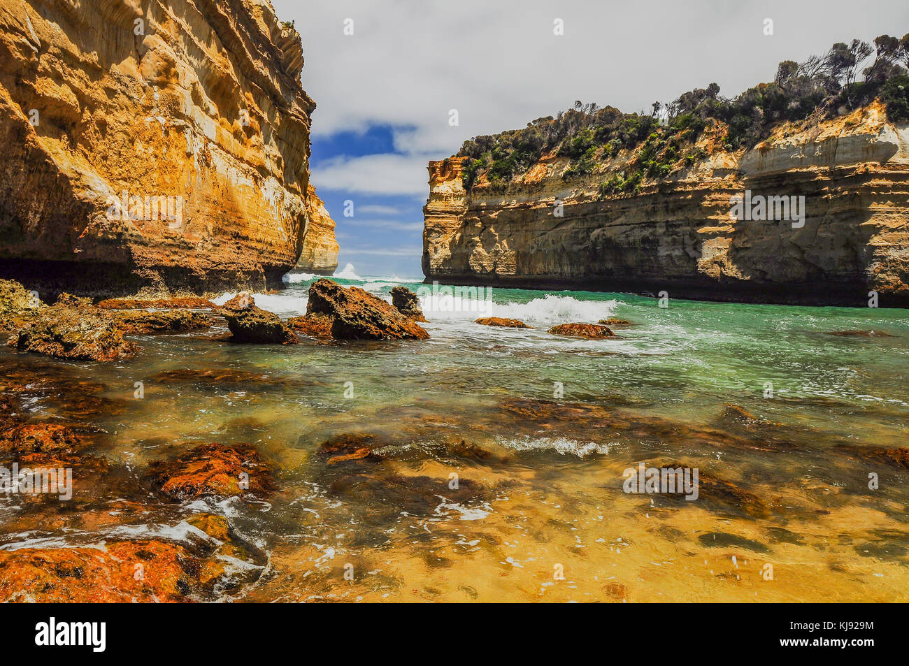Gorge Loch ARD on the Australian Pacific coast. The wreck of the ship ...