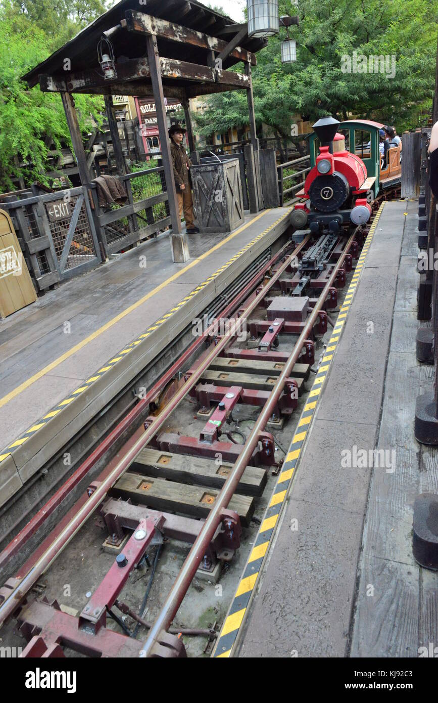 A roller coaster train ride Stock Photo - Alamy