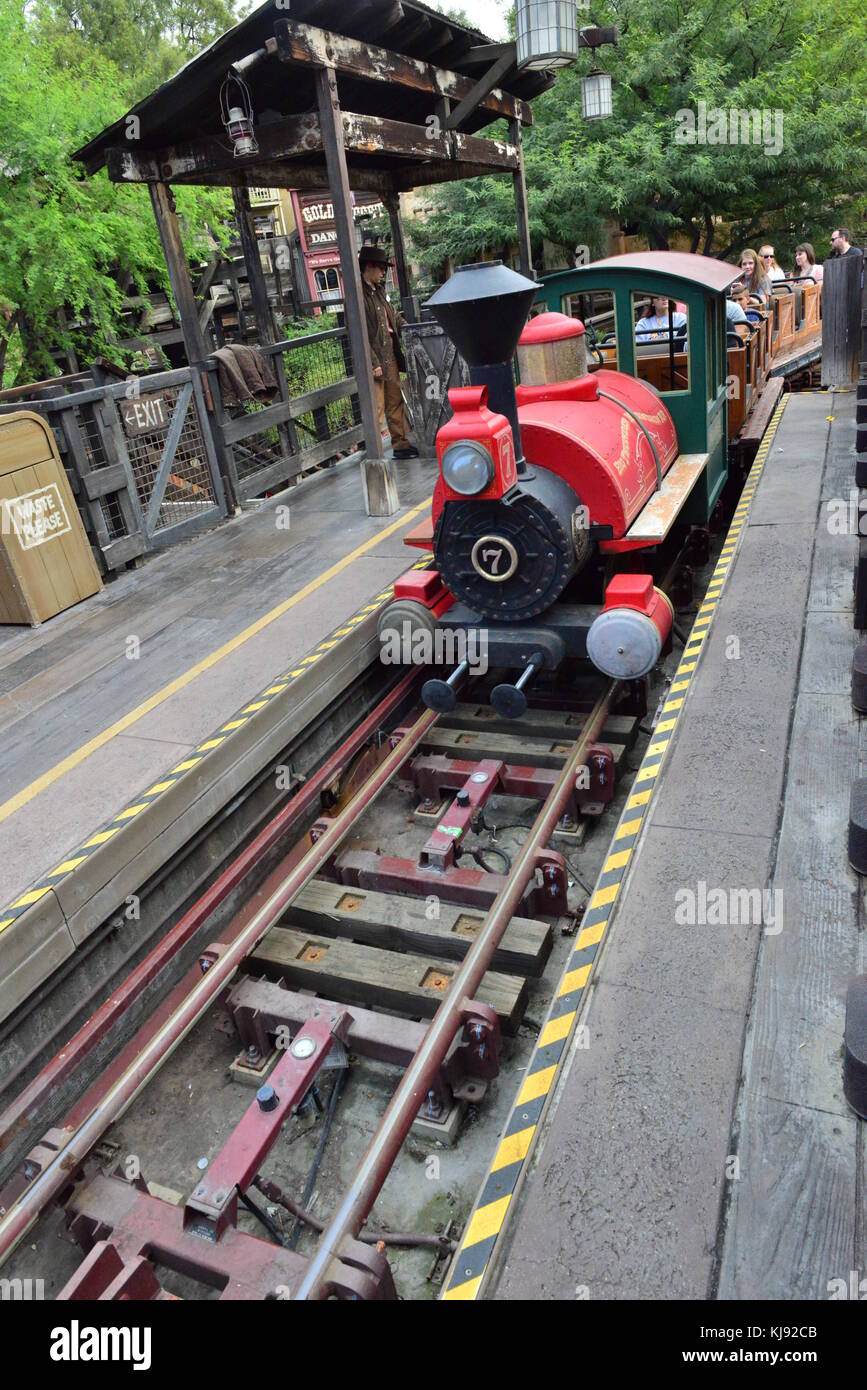 A roller coaster train ride Stock Photo - Alamy