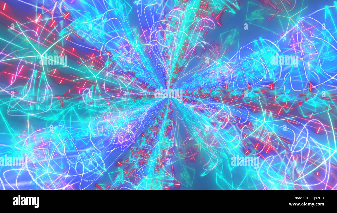 An amazing 3d rendering of multicolored and multi shaped figures with ...