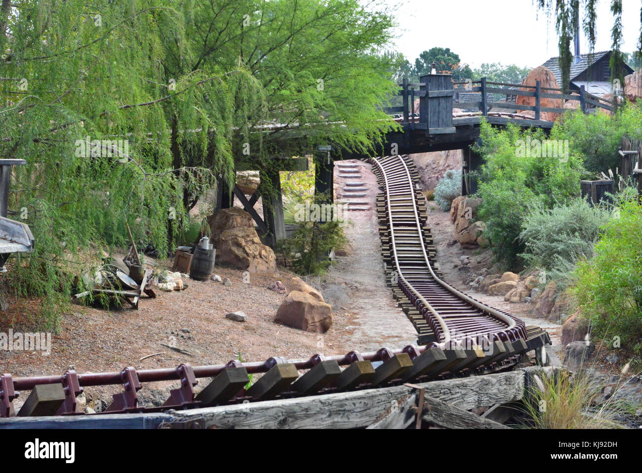 A roller coaster train ride Stock Photo - Alamy