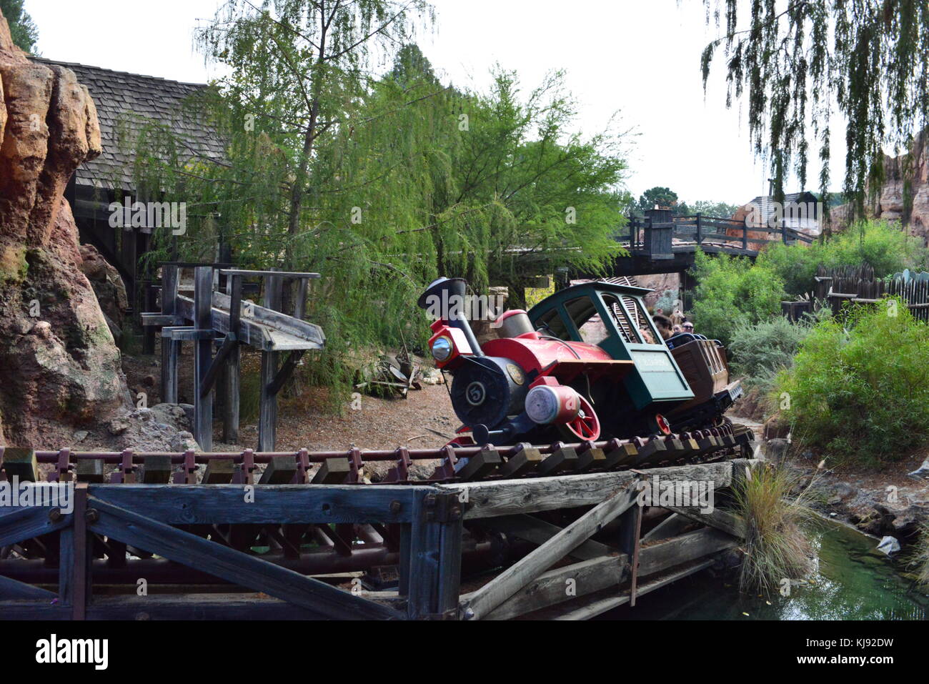 A roller coaster train ride Stock Photo - Alamy