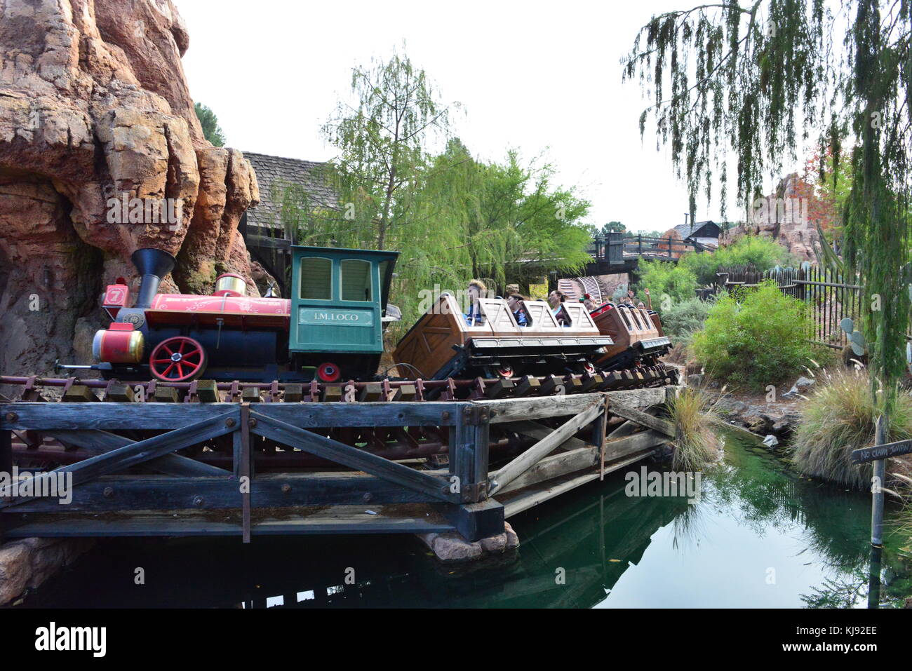 A roller coaster train ride Stock Photo - Alamy