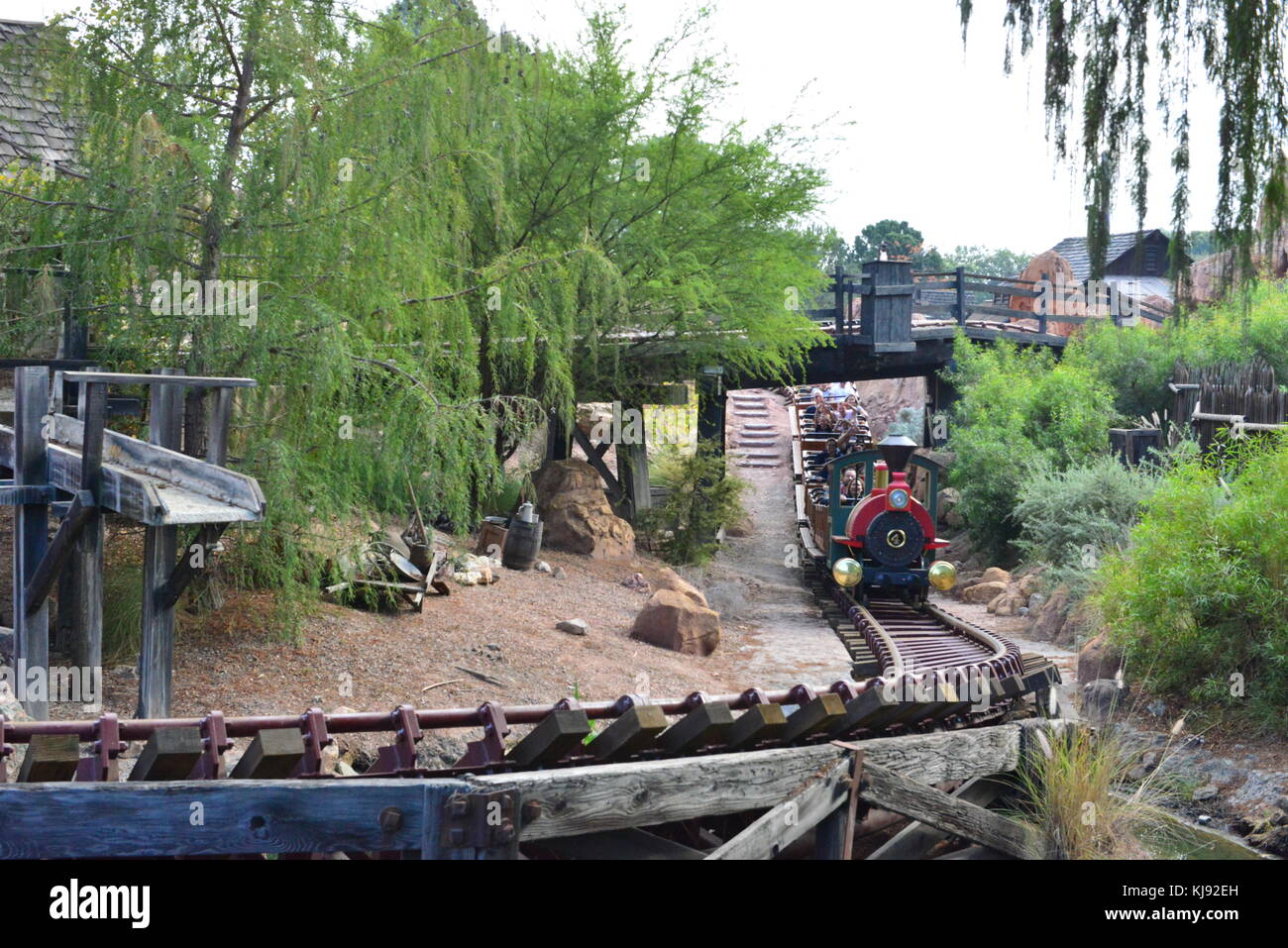 A roller coaster train ride Stock Photo - Alamy