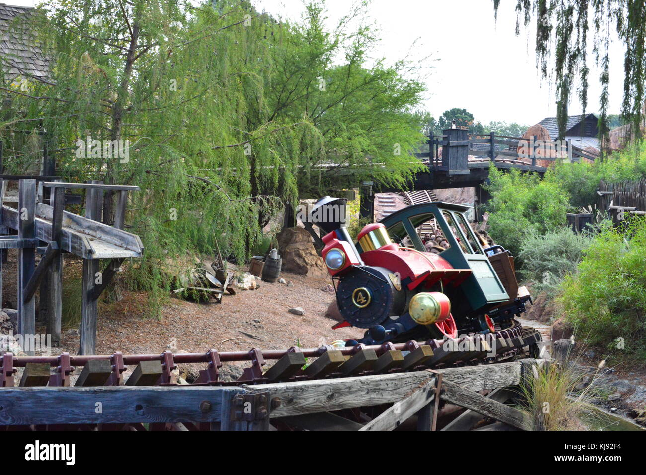 A roller coaster train ride Stock Photo - Alamy