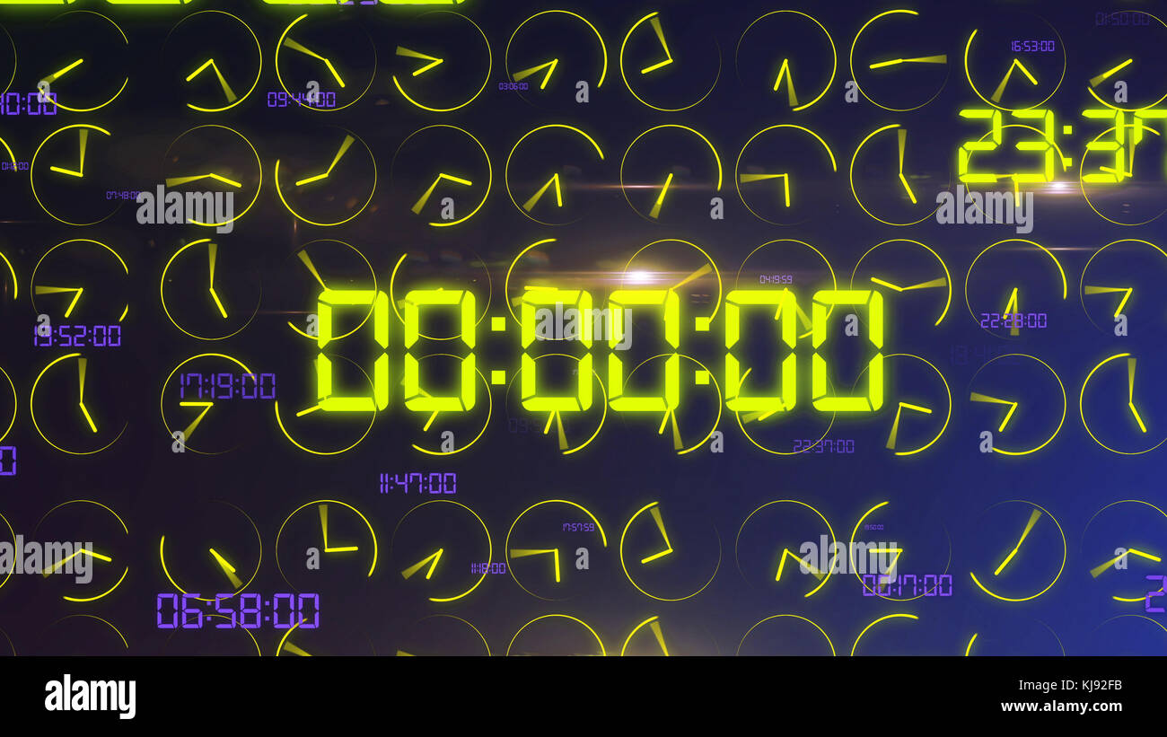 An impressive 3d illustration of a futuristic timer with sparkling ...