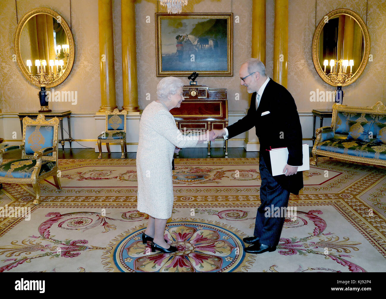 Queen Elizabeth II meets His Excellency Mr Alexandre Fasel from the ...