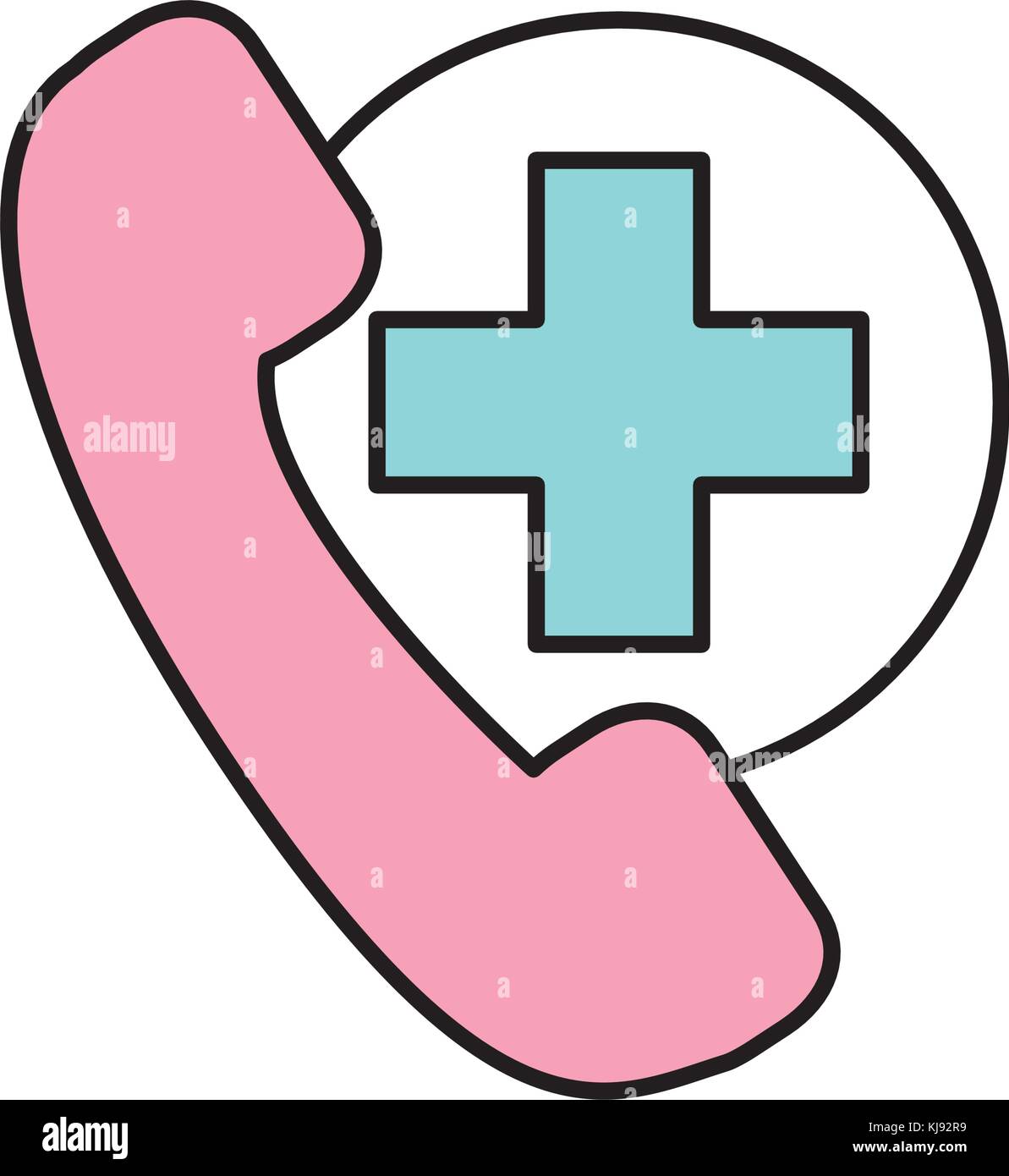 telephone service emergency hospital health care Stock Vector Image ...