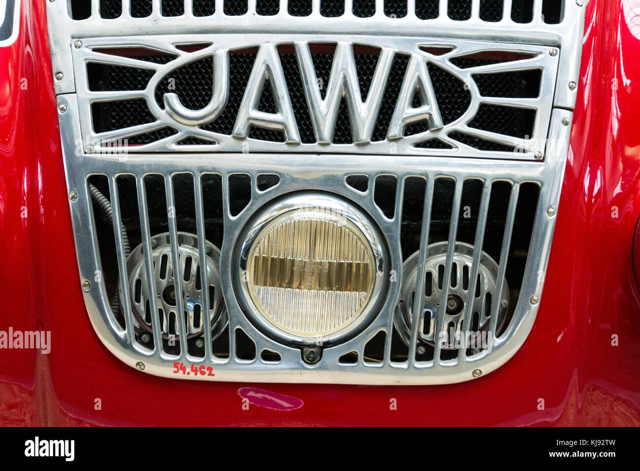 PRAGUE, CZECH REPUBLIC - NOVEMBER 10: Jawa 750 racing car from 1935 ...