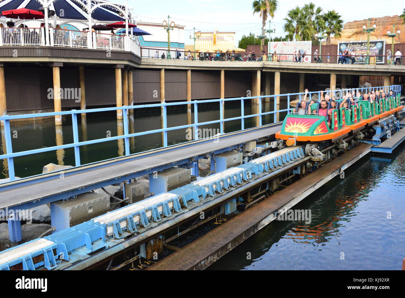 A roller coaster in the process of launching Stock Photo - Alamy