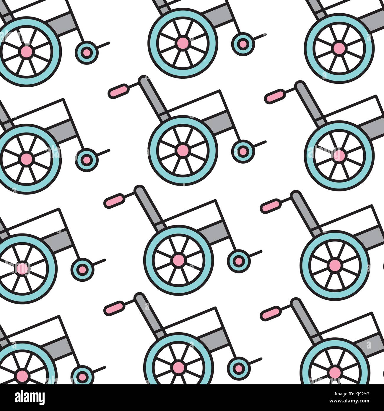 wheelchair medical equipment seamless pattern image Stock Vector Image ...