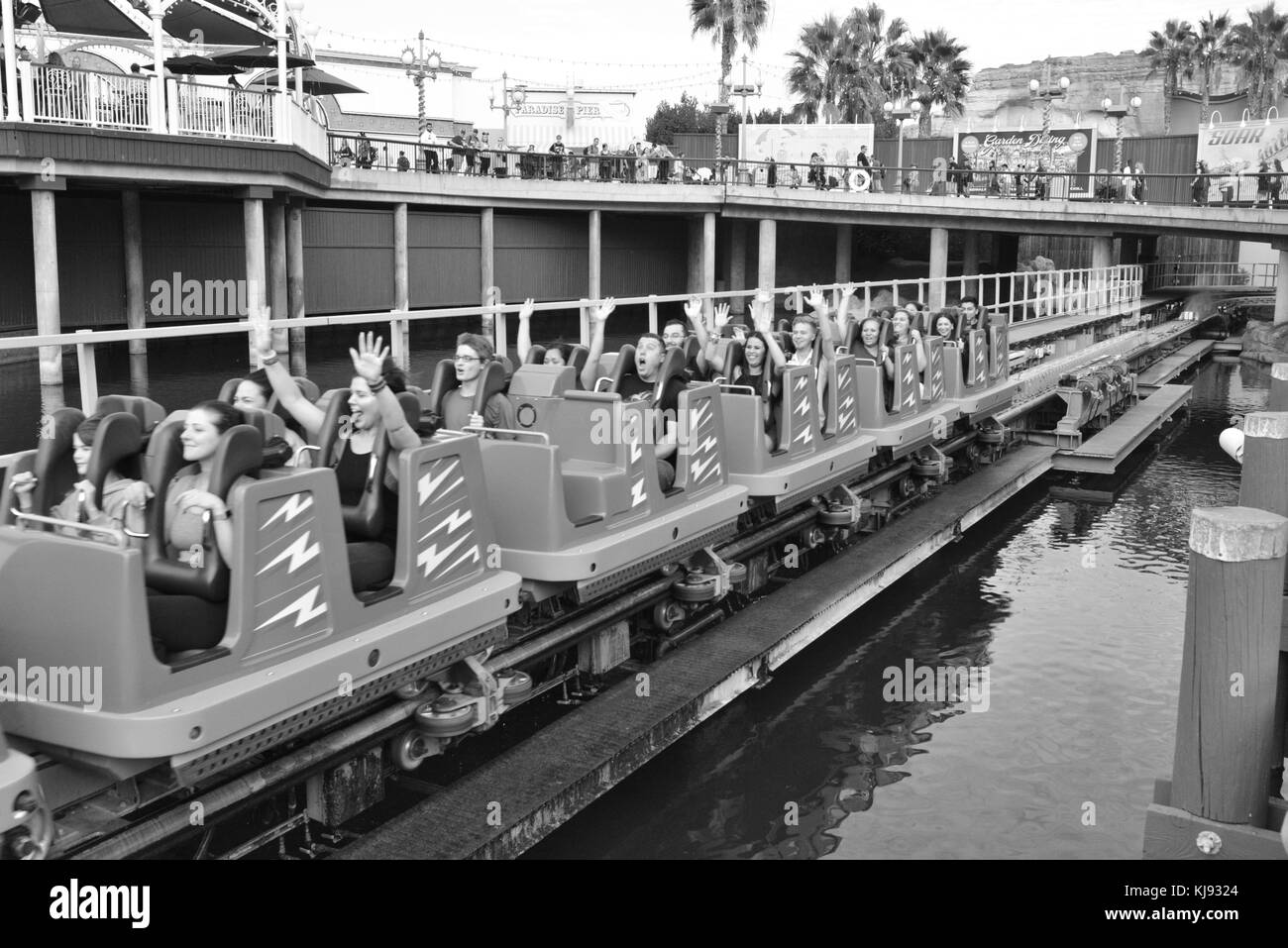 A roller coaster in the process of launching Stock Photo - Alamy