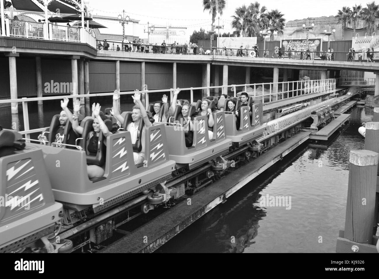A roller coaster in the process of launching Stock Photo - Alamy