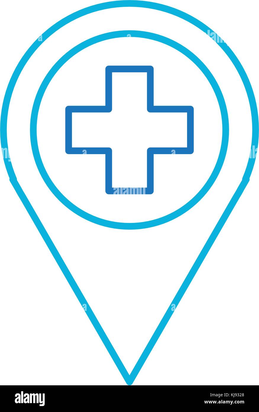 Map pin symbol ambulance icon hi-res stock photography and images - Alamy