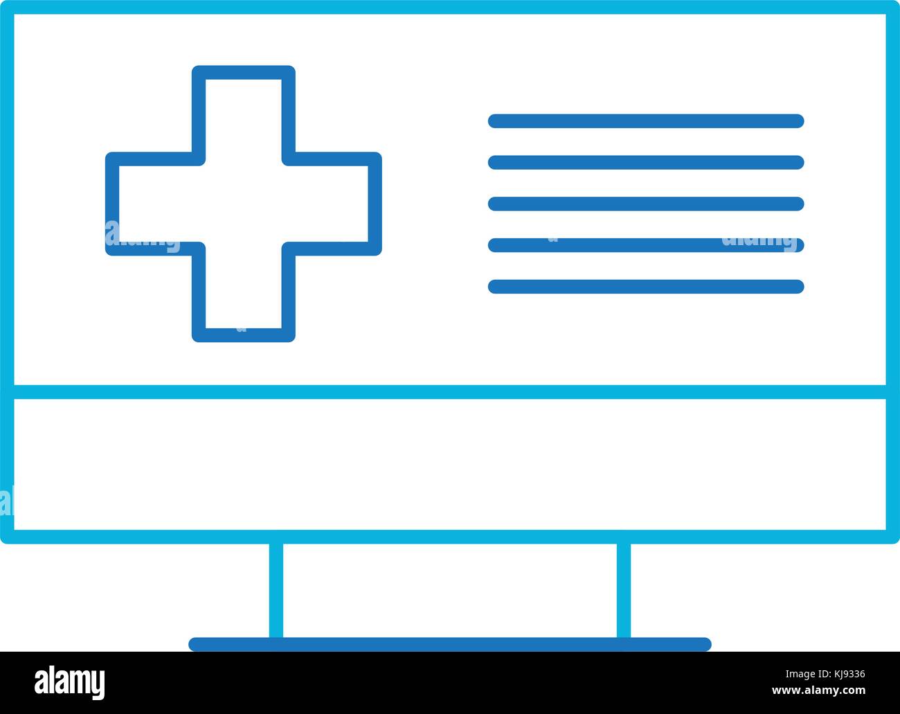 screen computer cross medical online support digital Stock Vector Image ...