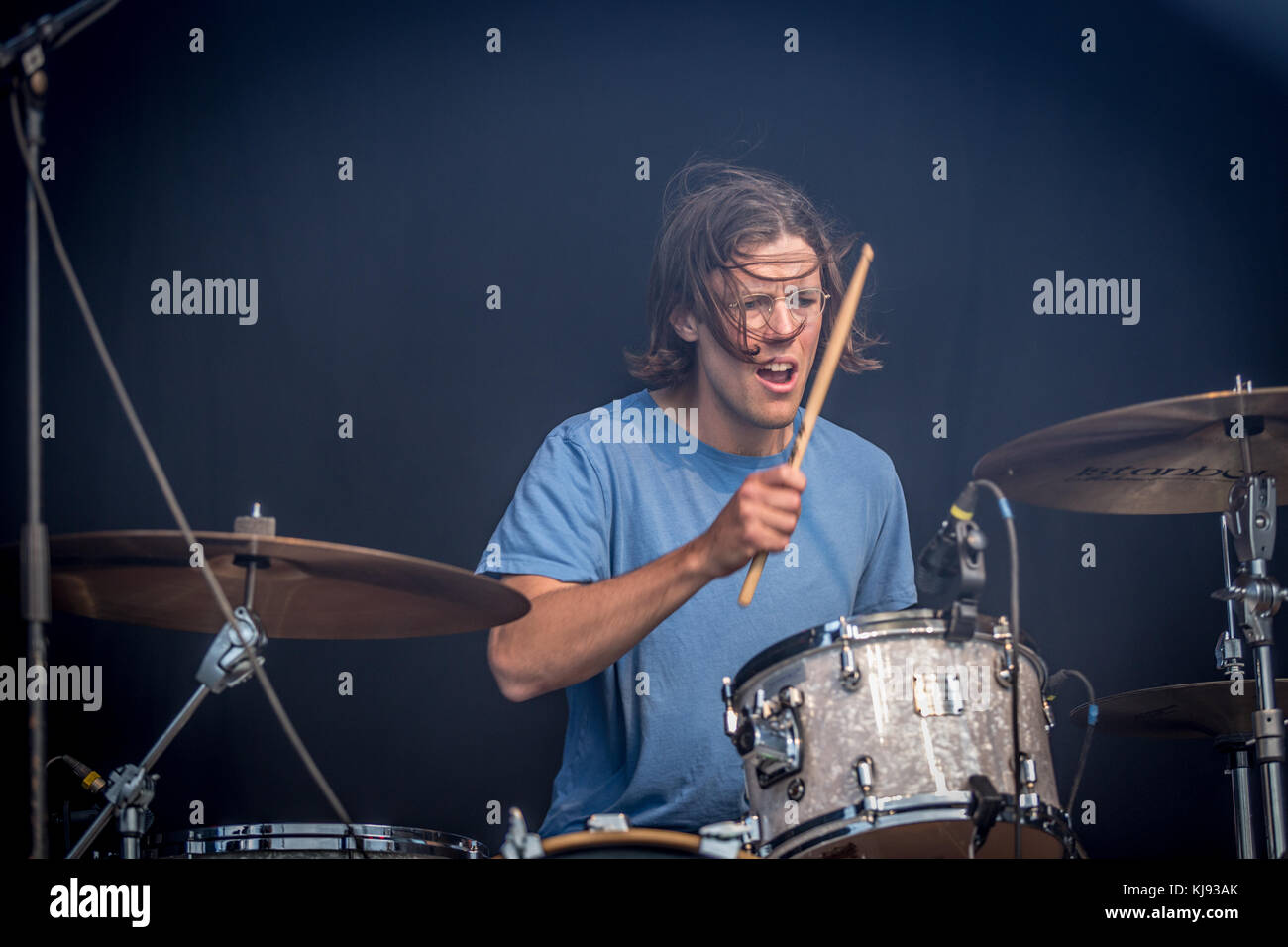 Denmark, Roskilde - June 25, 2017.The Swedish indie pop band Hater ...