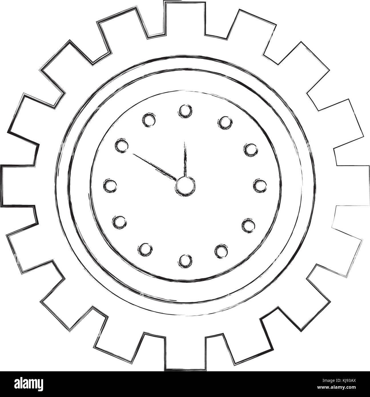 Clock inside detail Stock Vector Images - Alamy