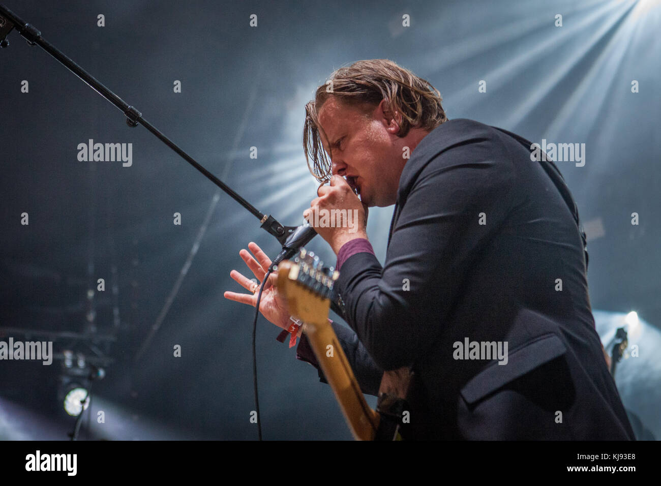 Denmark, Roskilde - July 1, 2017. The Danish rock band Kellermensch ...