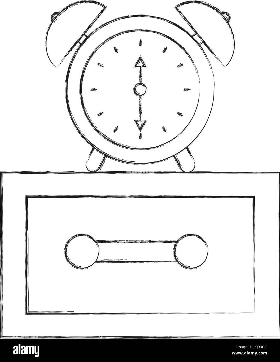 alarm clock on bedside table alert morning Stock Vector Image & Art - Alamy