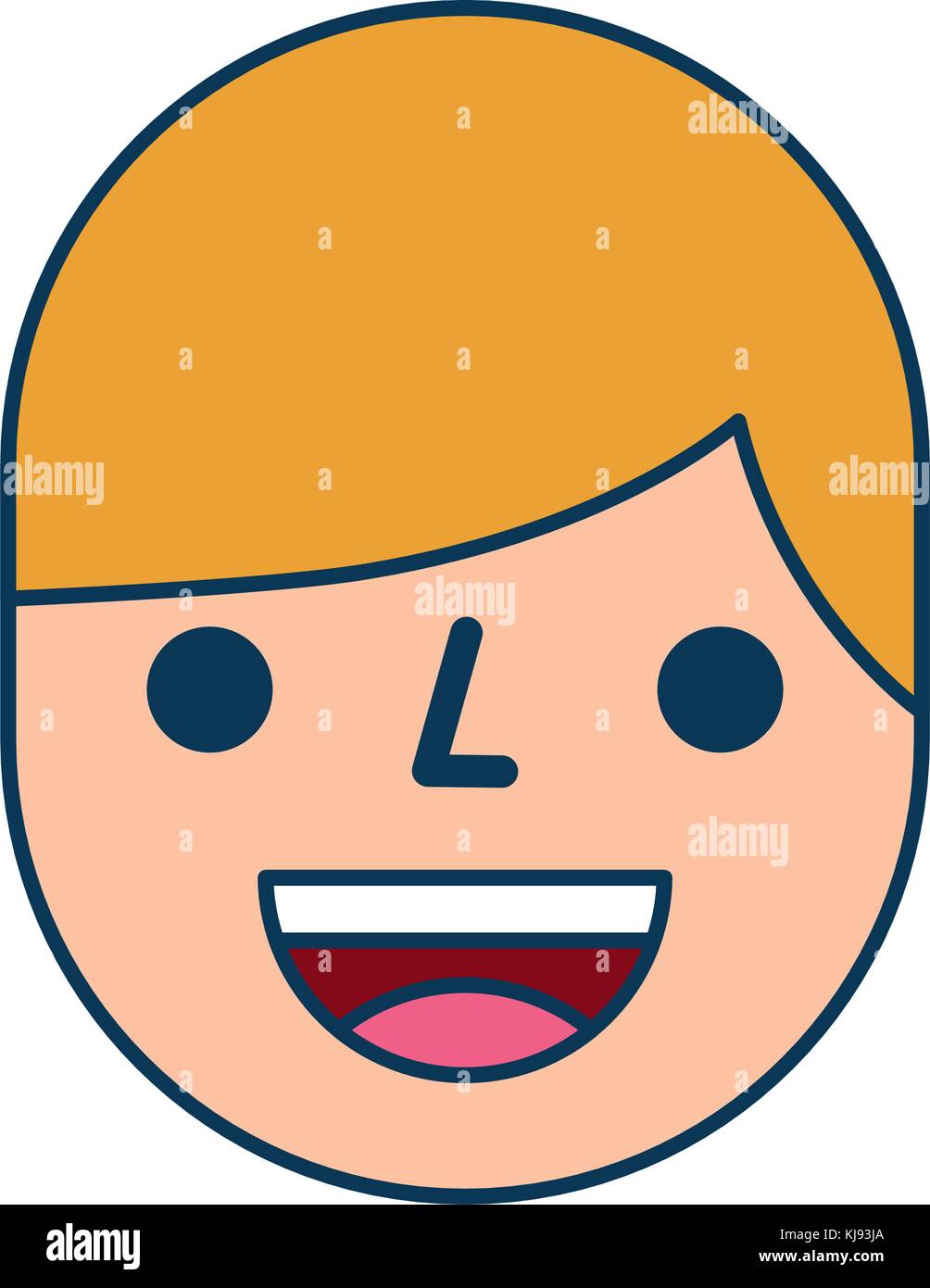 happy boy face expression facial character Stock Vector Image & Art - Alamy