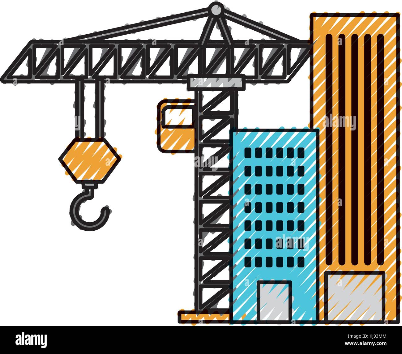 Construction site new high Stock Vector Images - Alamy
