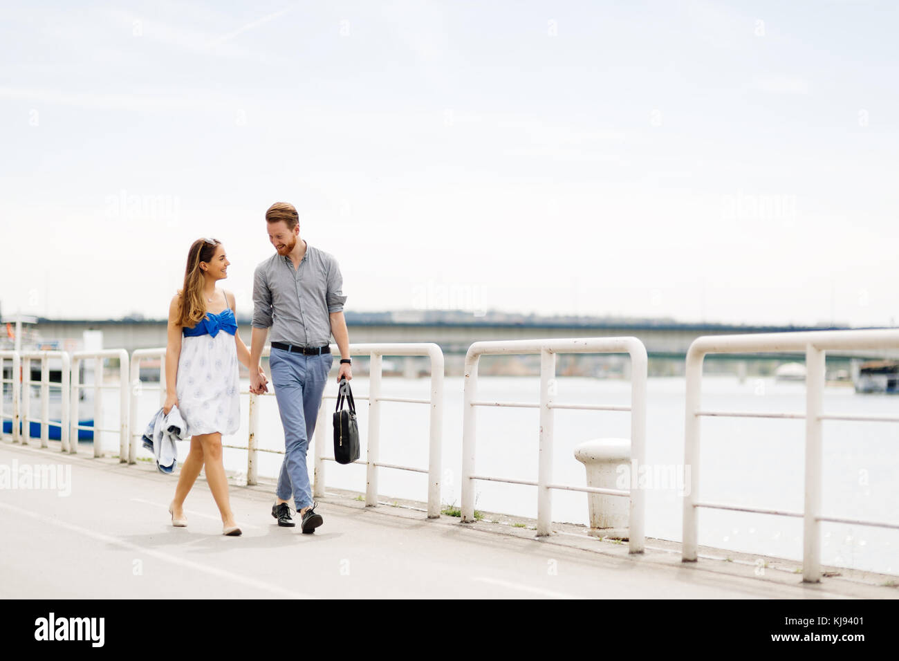 Couple enjoy walking Stock Photo - Alamy